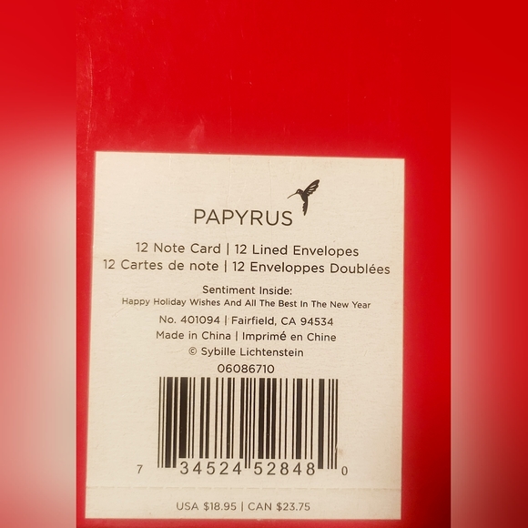 Papyrus | Office | Nwt Papyrus Set Of Blank Photo Insertable Holiday ...